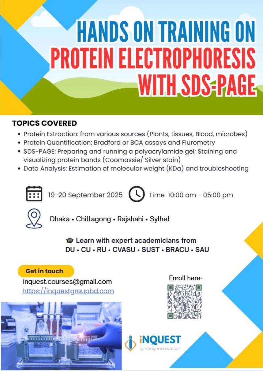 Hands-On Training: Protein Electrophoresis with SDS-PAGE - iNQUEST